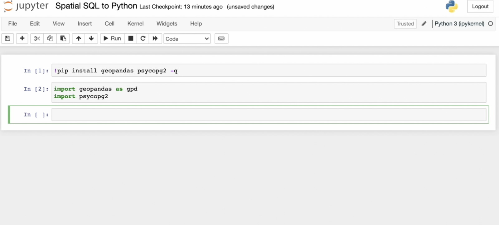 Postgis And Geopandas In Jupyter In 4 Minutes Matt Forrest