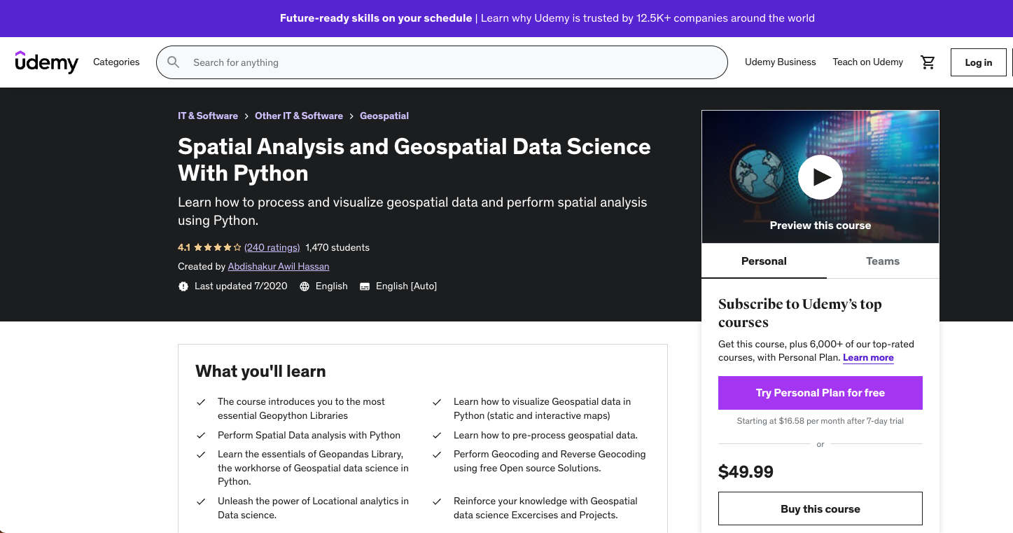 Learn Geospatial Python with these top courses - Matt Forrest Learn Geospatial Python with these top courses - Matt Forrest